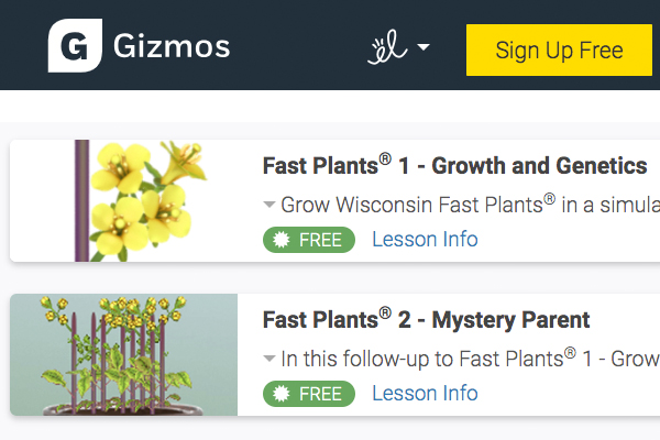 Simulation Gizmos Featuring Wisconsin Fast Plants Released By Simulation Gizmos Featuring Wisconsin Fast Plants Released By